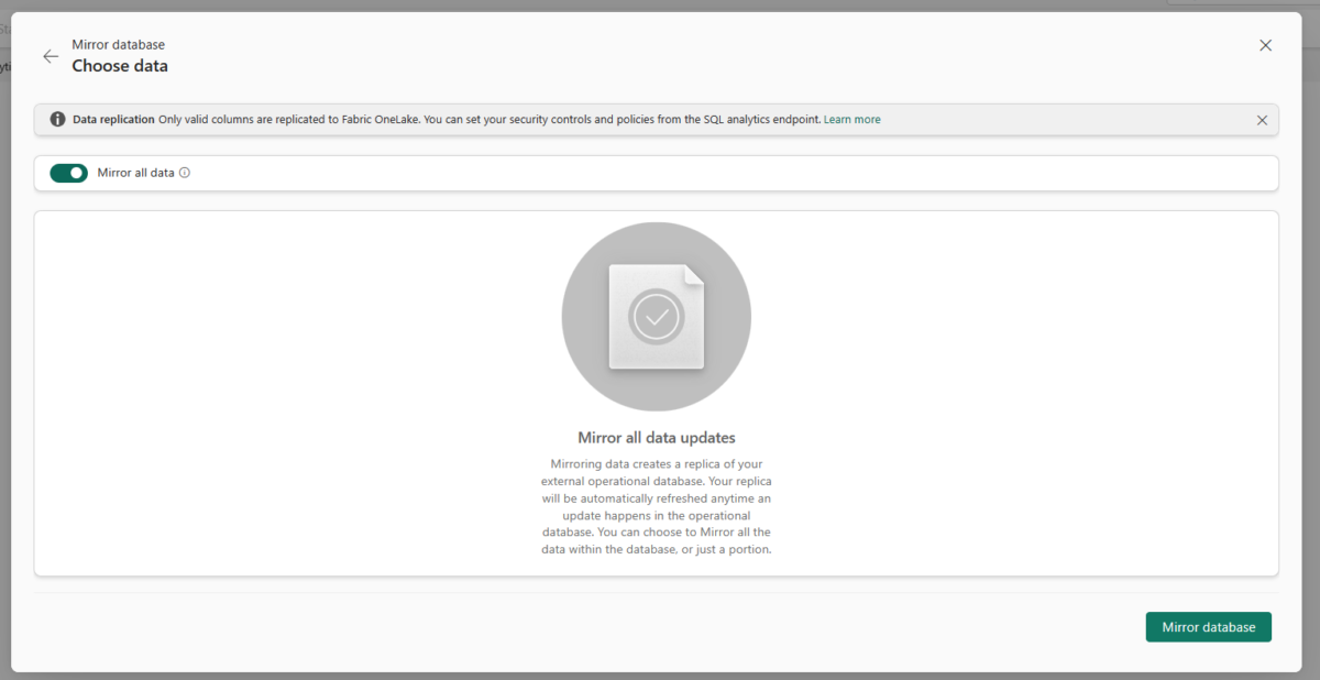 Mirroring con Microsoft Fabric: La solución integrada para sincronizar ...